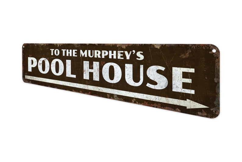 Pool House Pool House Sign Pool House Decor Custom Arrow - Etsy