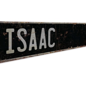 Isaac Name Sign - Kids Room Door Sign - Boys Name Sign - Custom Name ...