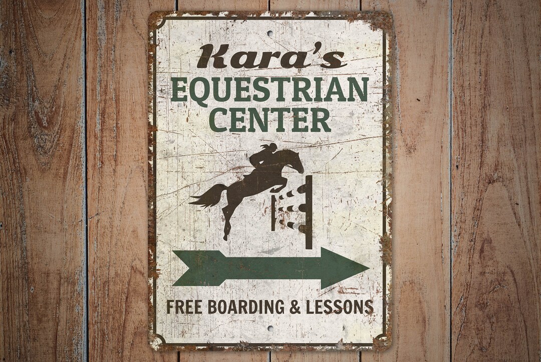 Equestrian Center Sign - Horse Lover Sign - Horse Riders Sign - Horse ...