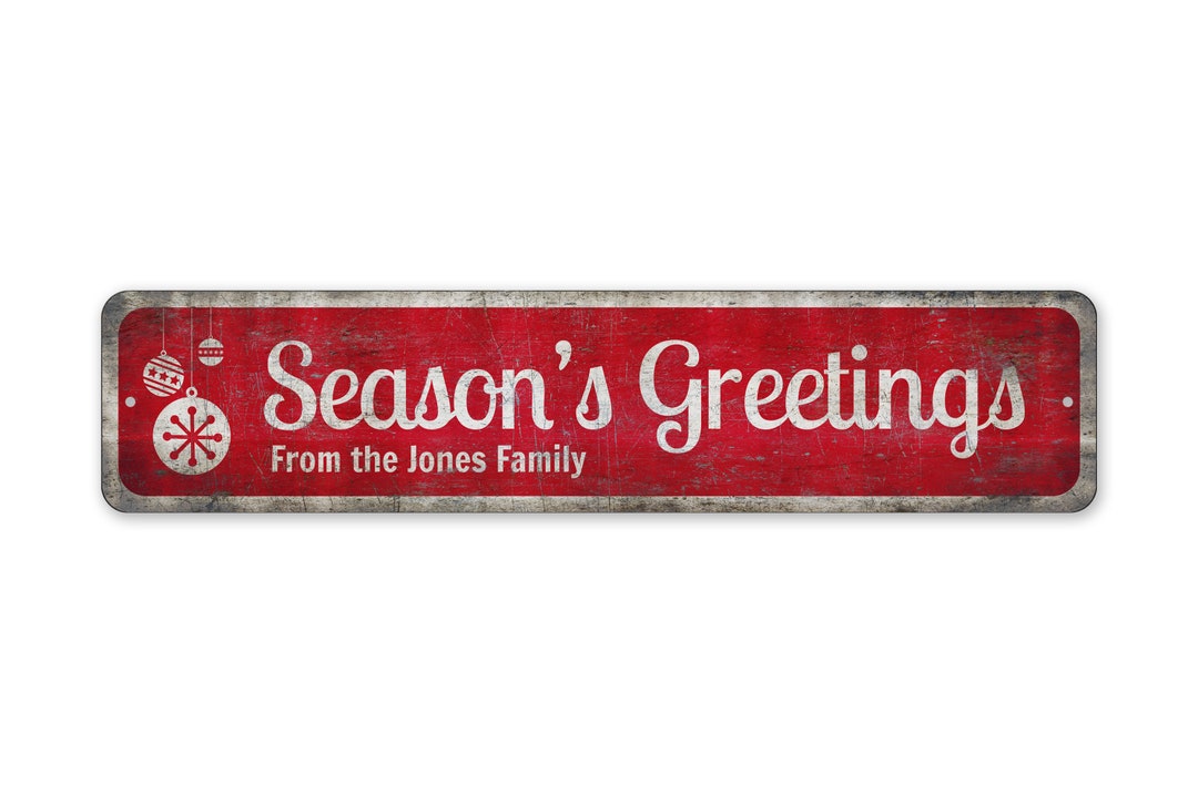 Outdoor Greetings Sign - Season Greetings Decor - Outdoor Greetings ...