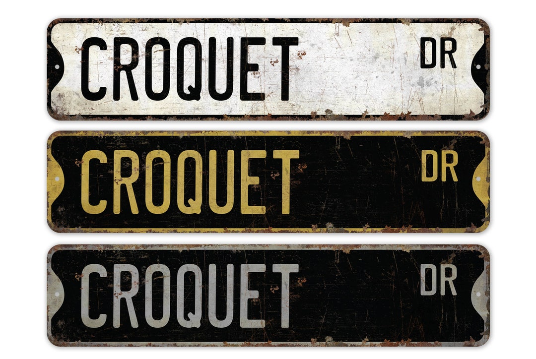 Croquet - Croquet Sign - Croquet Game Sign - Croquet Decor - Custom ...