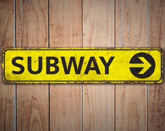 Subway Arrow Sign - Etsy