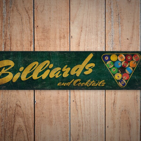 Billiards Sign - Etsy