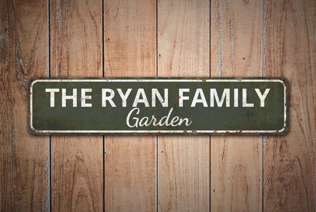 Ryan Garden Garden Sign Family Garden Sign Family Garden Decor Vintage ...