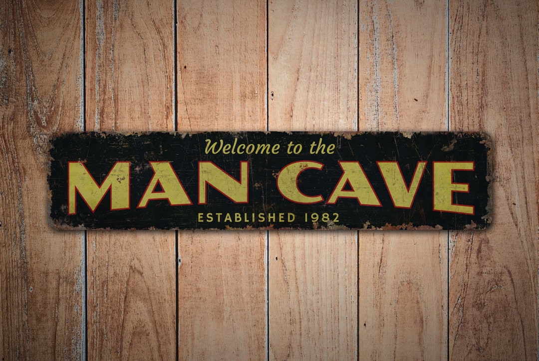 Welcome to the Man Cave - Man Cave Welcome Sign - Man Cave Decor ...