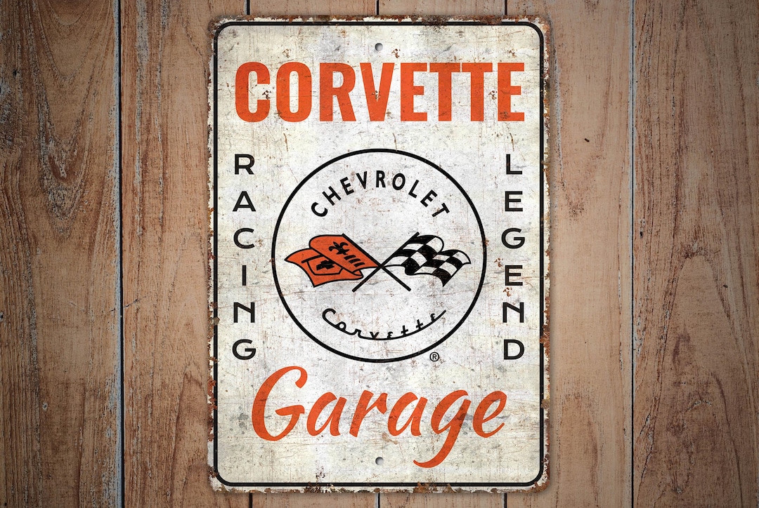 Corvette Garage Sign - Corvette Garage - Corvette Sign - Corvette Lover ...
