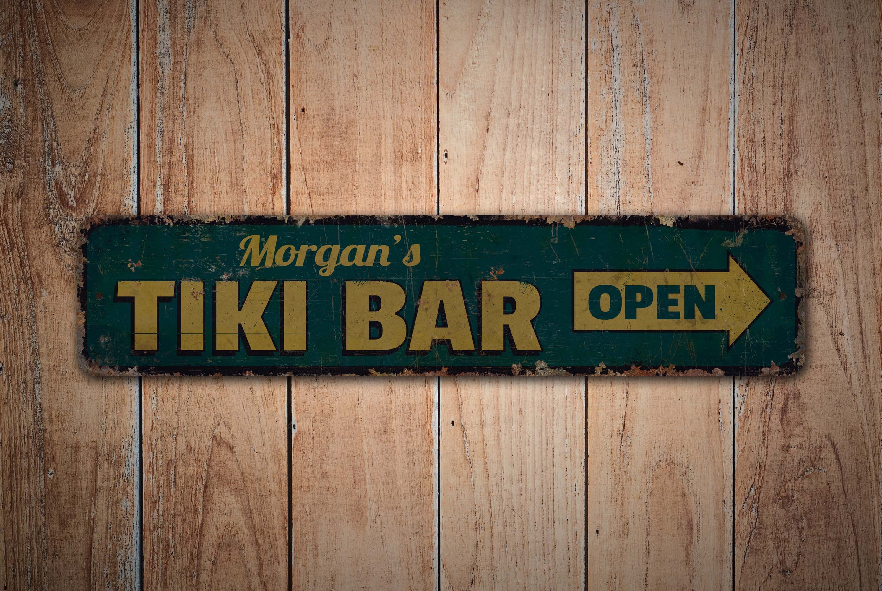 Tiki Bar Sign Vintage Style Sign Custom Tiki Bar Sign - Etsy