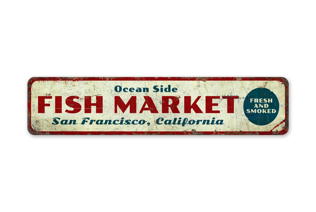 Fish Market - Fish Market Sign - Fish Market Decor - Custom Fish Market ...