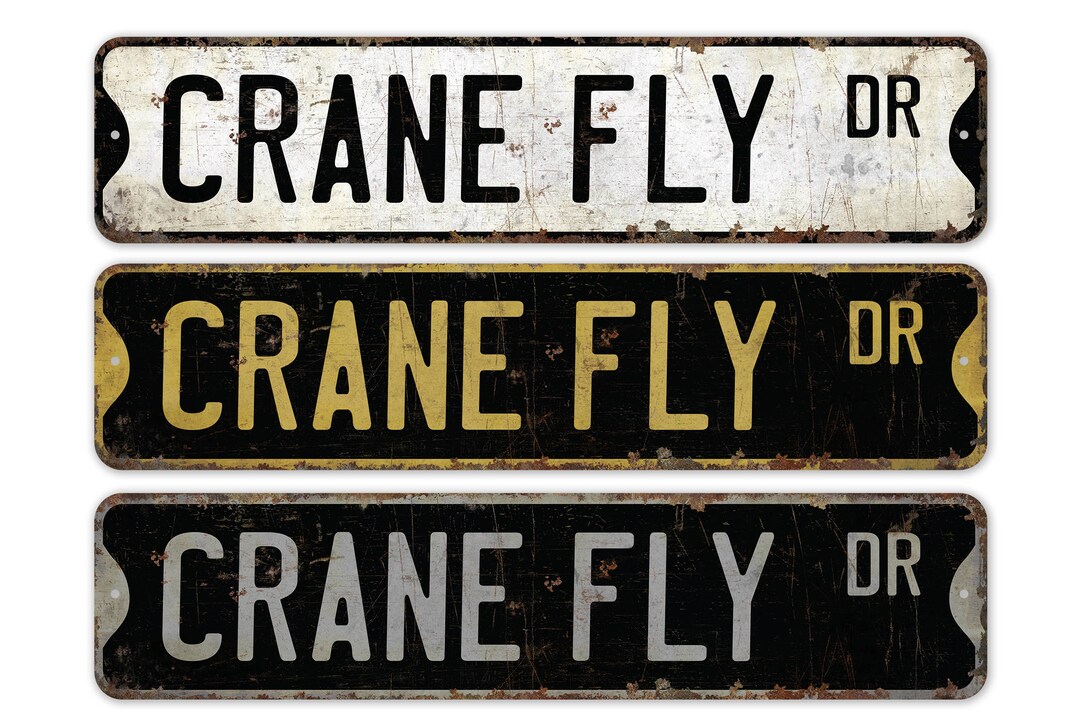 Crane Fly - Crane Fly Sign - Crane Fly Decor - Vintage Style Sign ...