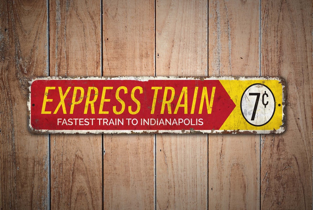 Express Train Sign - Express Train - Express Train Decor - Vintage ...