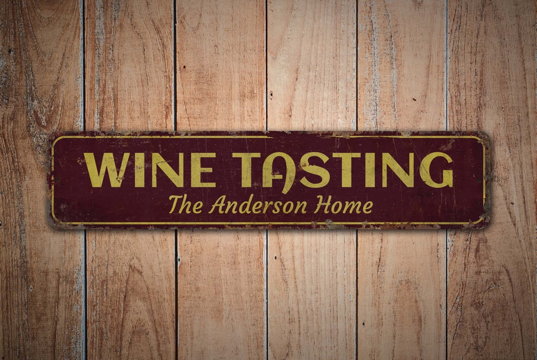 Wine Tasting Sign - Wine Tasting Decor - Vintage Style Sign - Wine ...