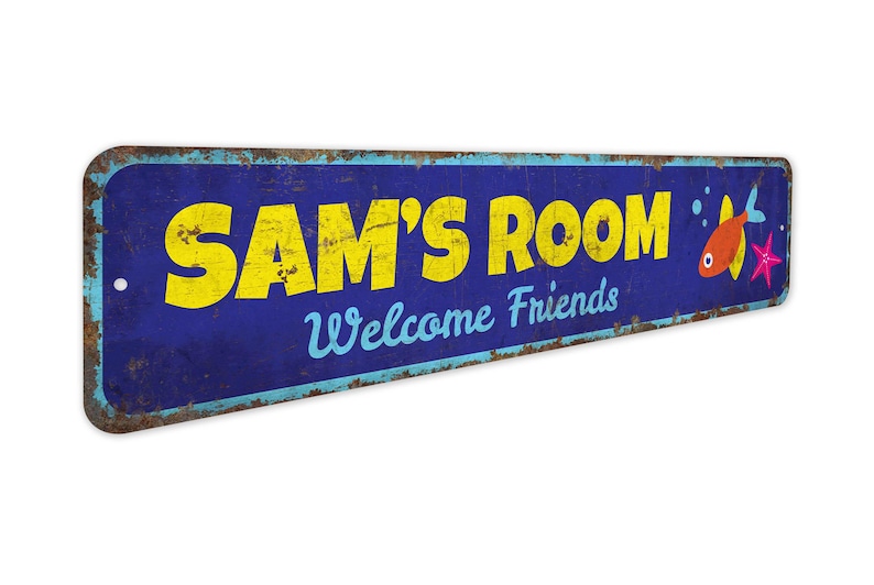 Sam's Room Sign - Kids Room Sign - Kids Room Decor - Vintage Style Sign ...
