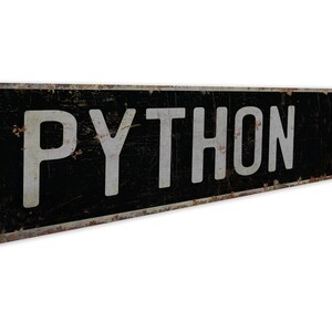 Python - Python Sign - Python Decor - Python Lover Gift - Custom Street ...