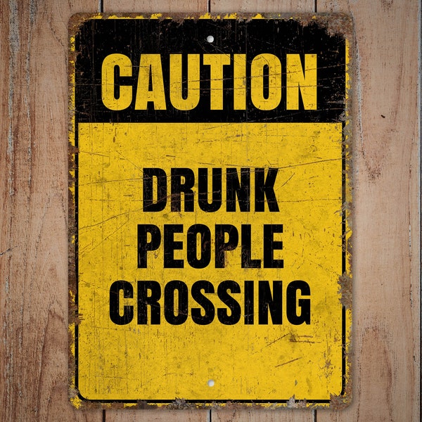 Drunk People Crossing Sign - Etsy