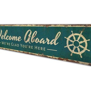 Welcome Aboard Sign - Welcome Aboard Decor - Welcome Aboard - Yacht ...