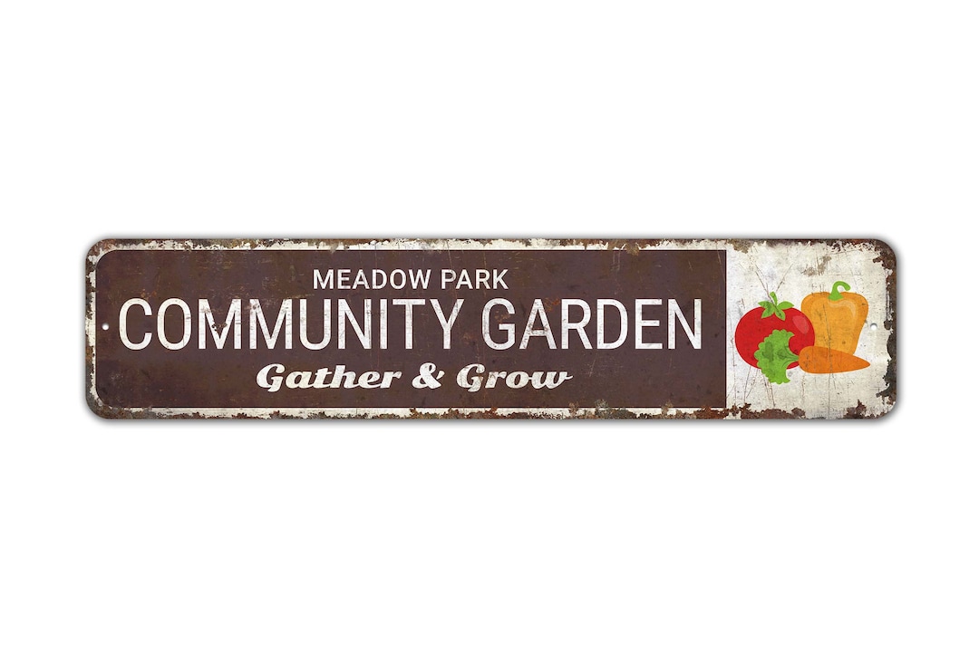 Community Garden Sign - Garden Sign - Garden Decor - Home Garden Sign ...