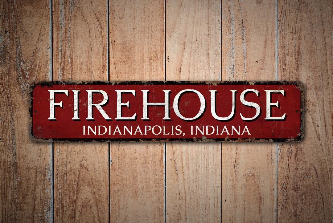 Fire House Sign Fire House Decor Vintage Style Sign Fire House Custom ...