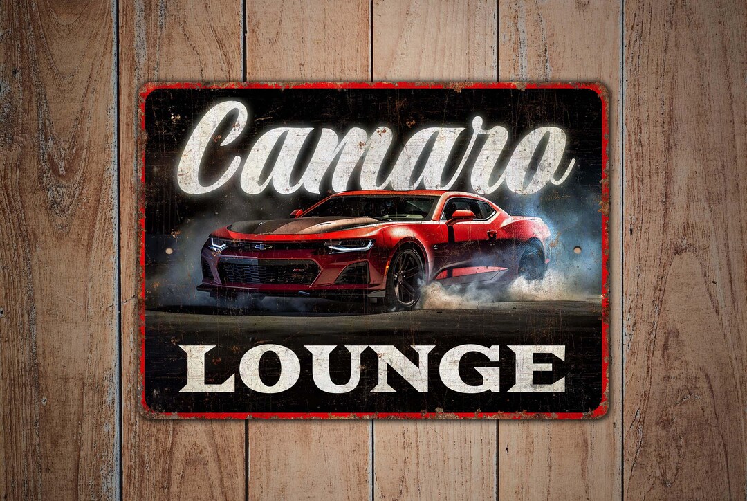 Camaro Lounge Sign - Camaro Garage - Camaro Garage Decor - Service and ...