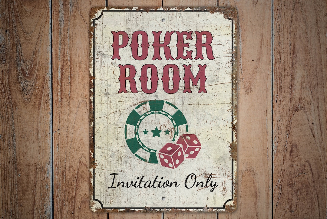 Poker Room Sign - Poker Room - Gambler Gift - Poker Room Decor - Poker ...
