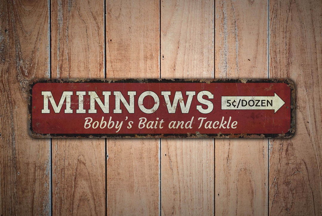 Bait and Tackle Bait and Tackle Sign Bait and Tackle Decor Vintage ...