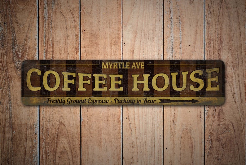 Coffee House Sign Coffeehouse Arrow Sign Vintage Style - Etsy
