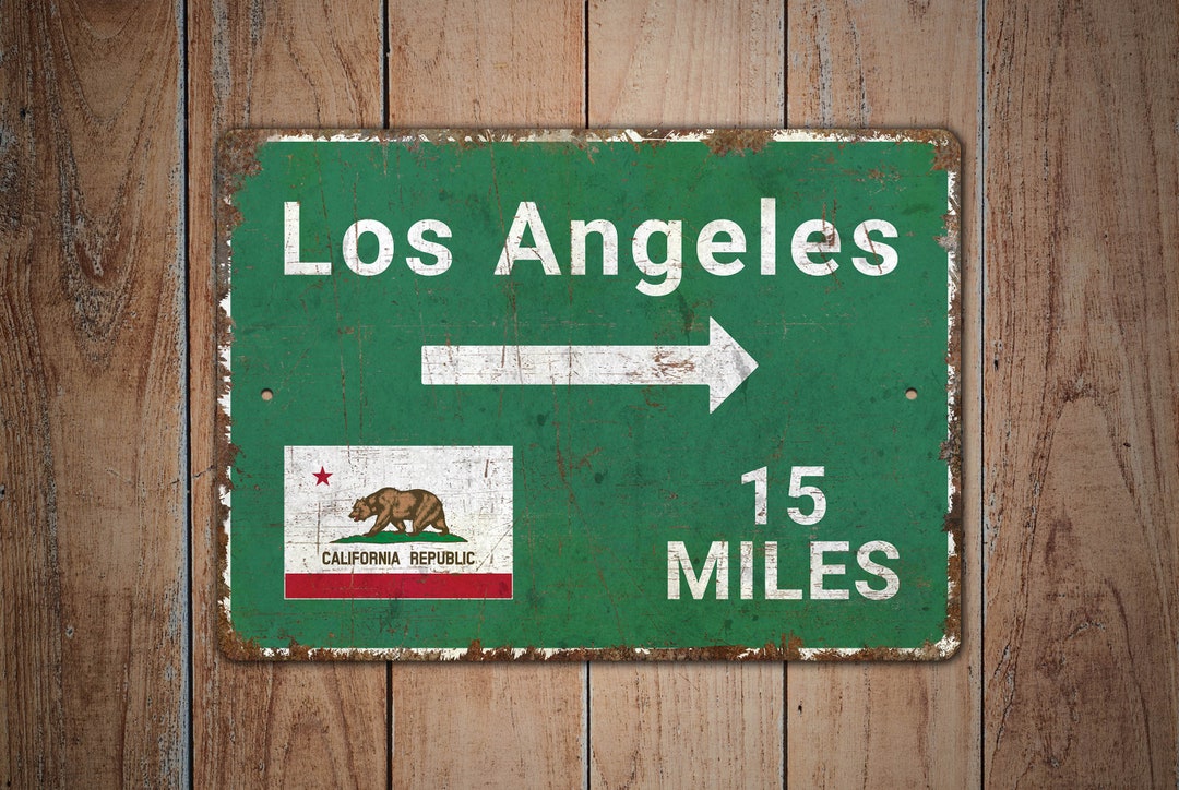 Los Angeles Sign - Directional Sign - LA Arrow Sign - Los Angeles ...