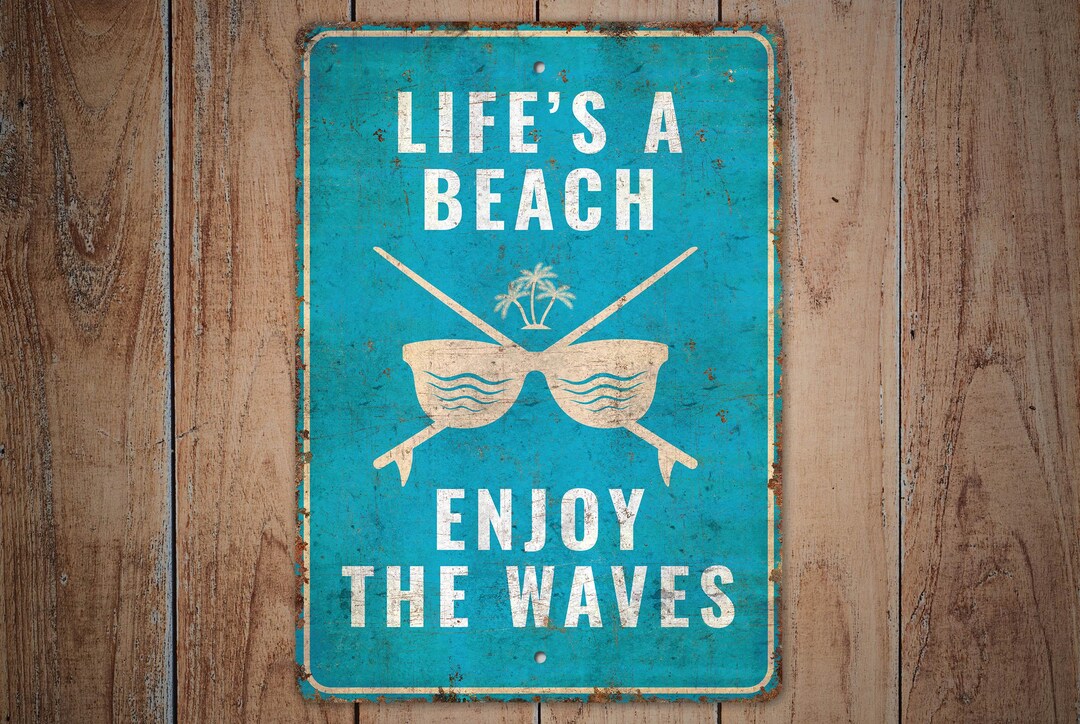 Life's a Beach Sign - Beach Sign - Beach Decor - Beach House Decor ...