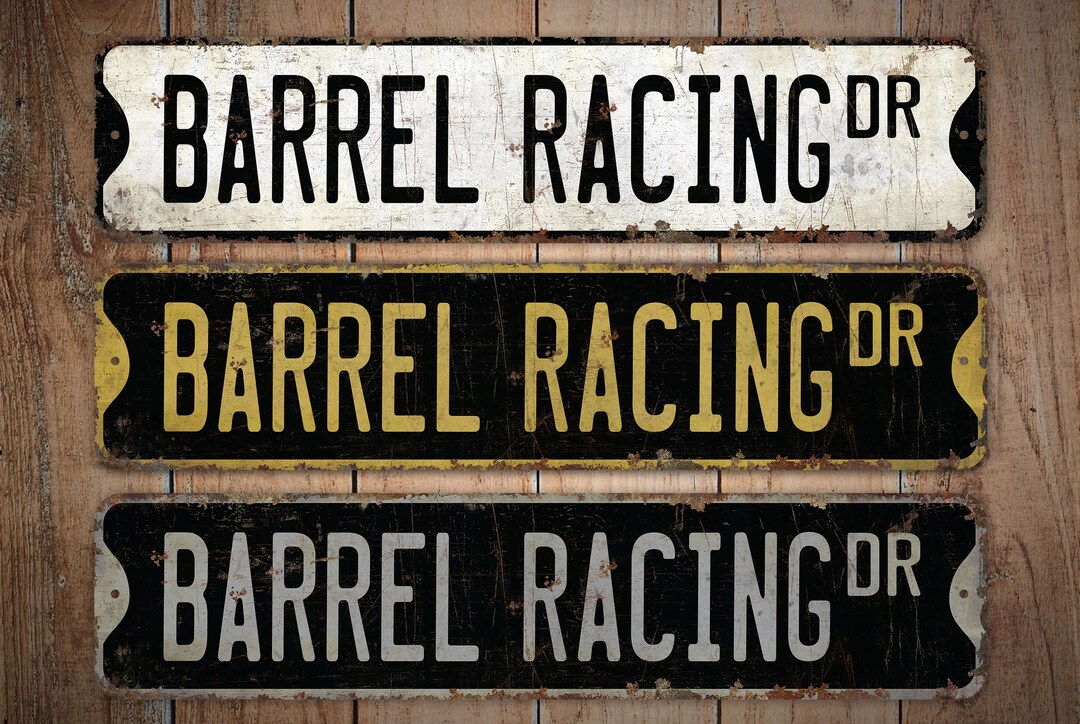 Barrel Racing Sign - Rodeo Event - Horse Fan - Barrel Racing Game ...