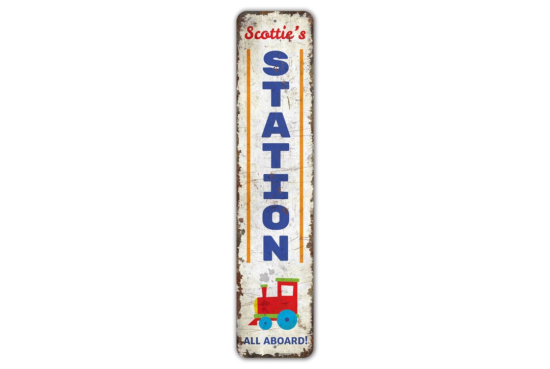 Custom Station Sign - Custom Station Decor - Kids Room Sign - Kids Room ...