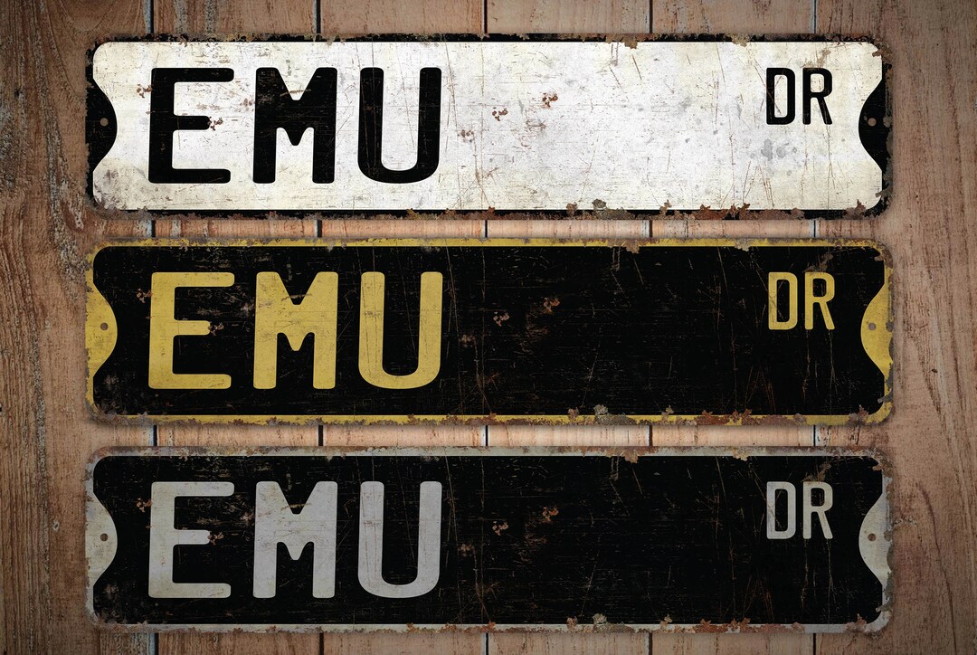 Emu Emu Sign Emu Decor Vintage Style Sign Custom Street Sign Premium ...