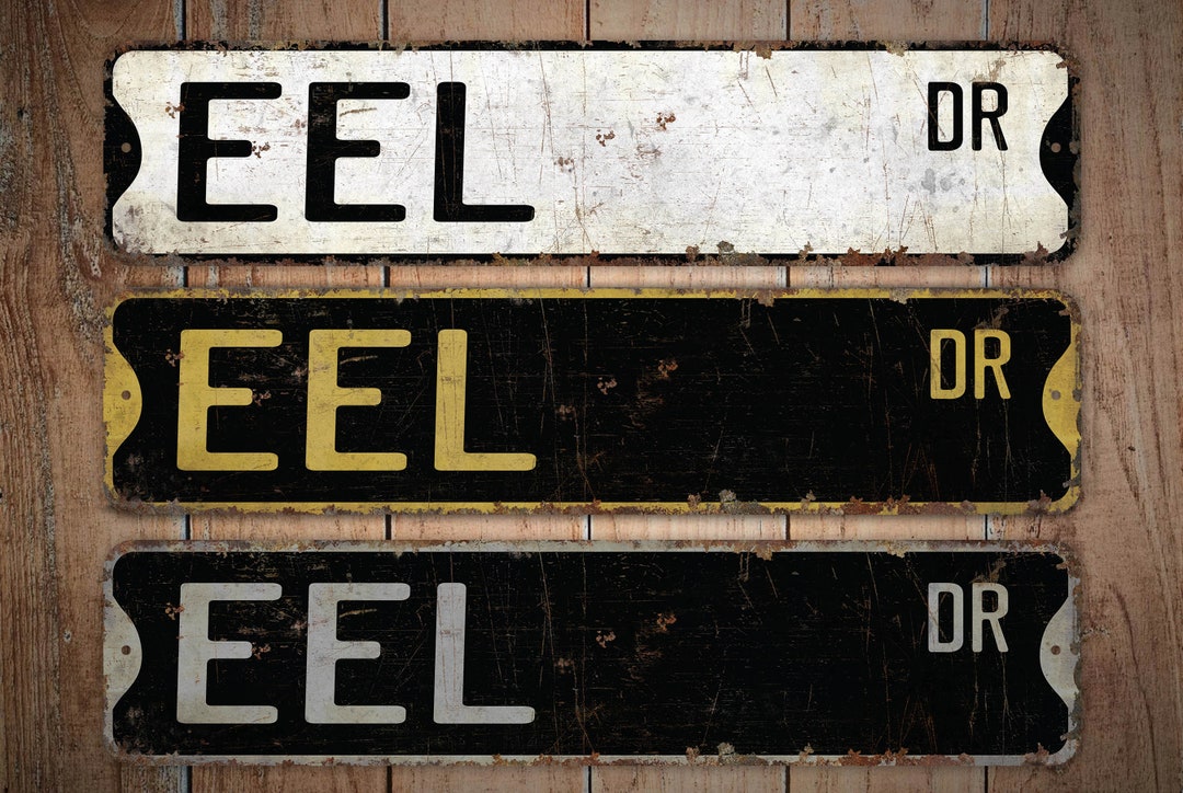Eel - Eel Sign - Eel Decor - Eel Lover Gift - Vintage Style Sign ...