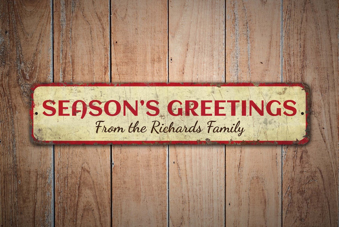 Seasons Greetings Sign - Season Greetings Decor - Outdoor Greetings ...