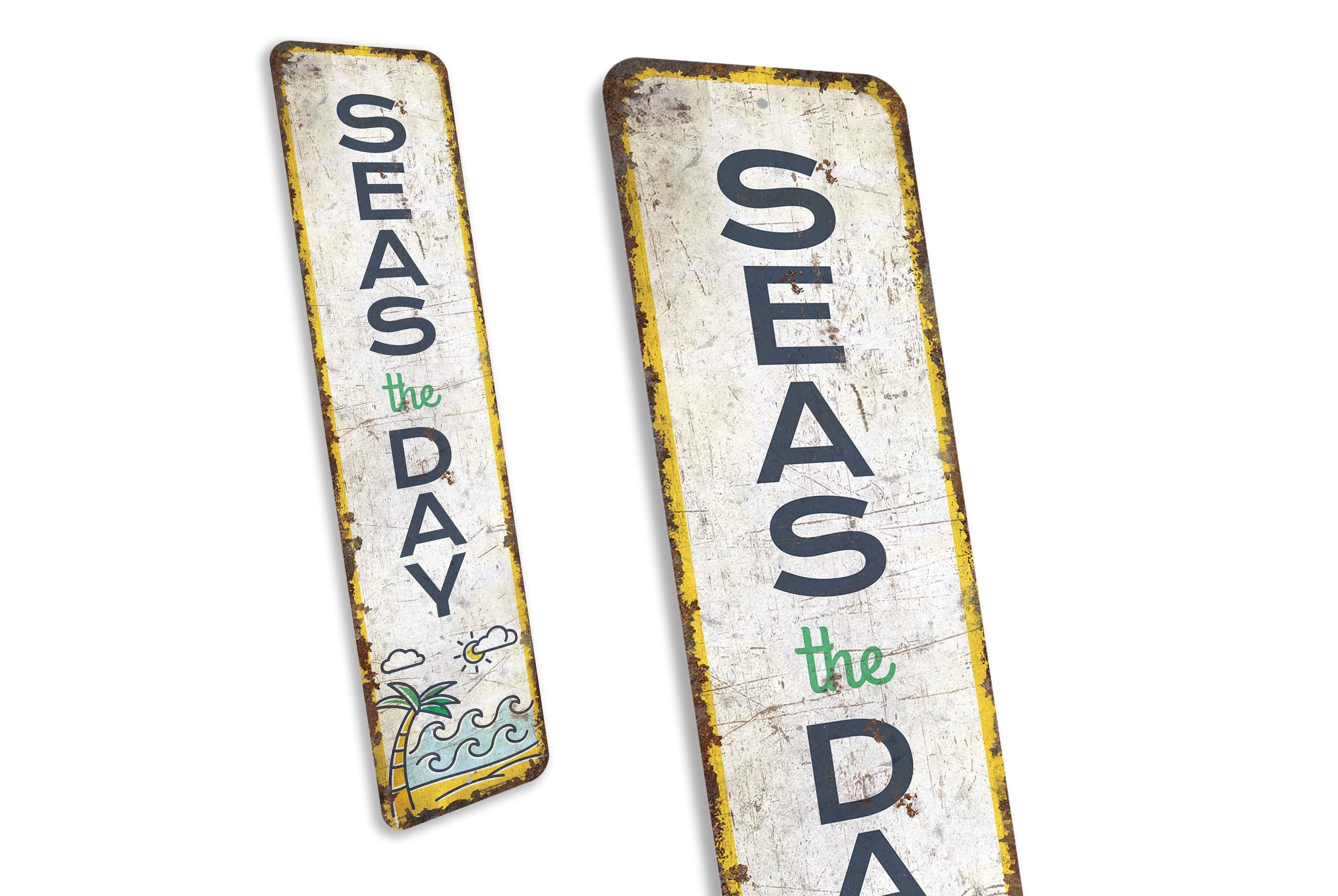 Seas the Day Sign - Beach Decor - Beach Sign - Beach House Sign - Beach ...