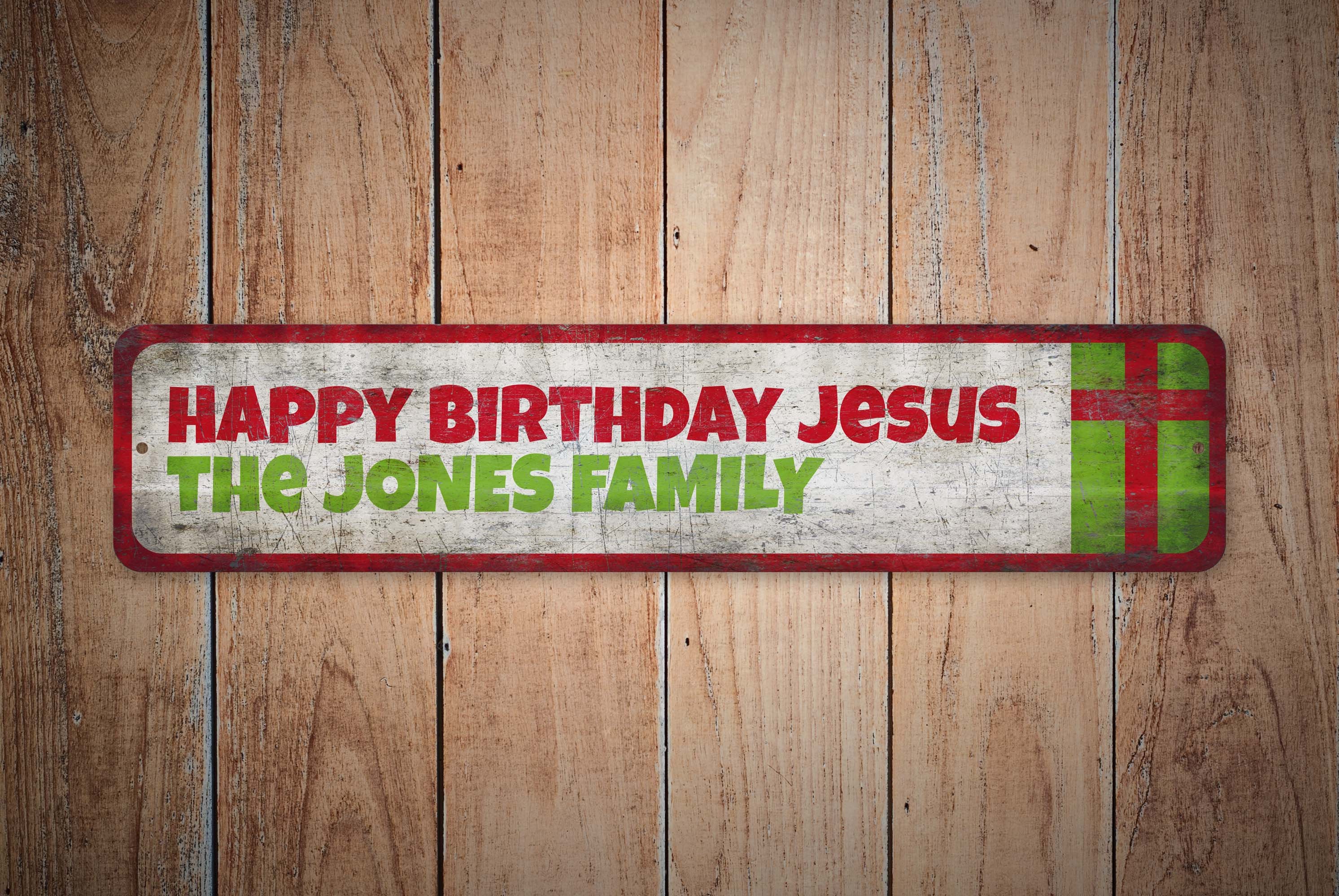 Happy Birthday Jesus Sign - Custom Christmas Sign - Jesus Birthday ...