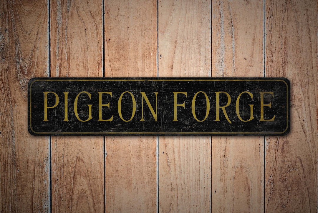 Pigeon Forge Sign - Pigeon Forge Decor - Vintage Style Sign - Custom ...
