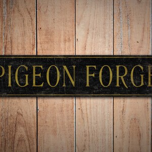 Pigeon Forge Sign - Pigeon Forge Decor - Vintage Style Sign - Custom ...