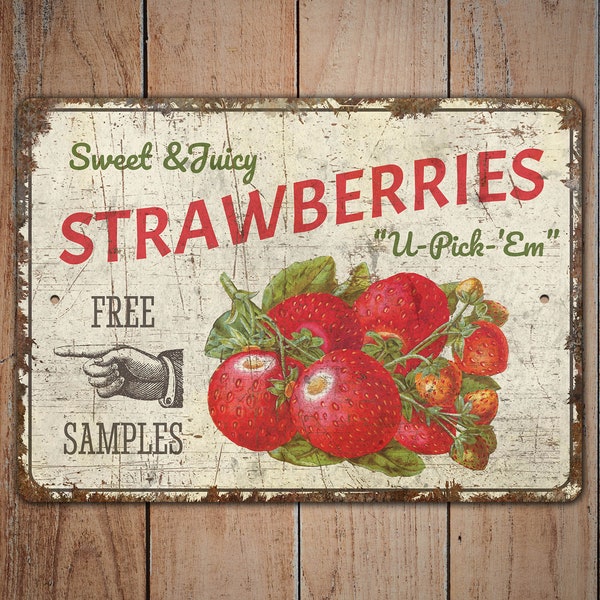 Strawberry Sign - Etsy