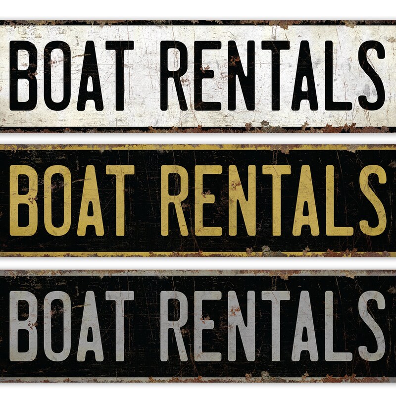 Vintage Boat Rental Signs - Etsy