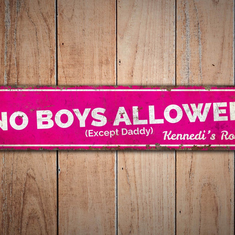 No Boys Allowed Sign - Etsy