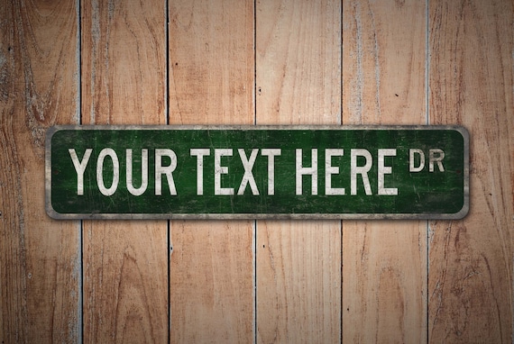 Custom Street Sign City Street Sign Vintage Style Sign | Etsy