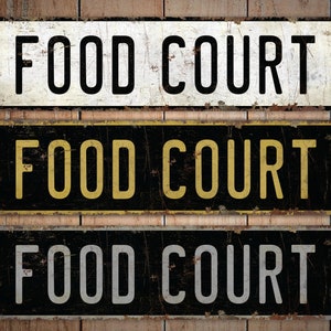 Food Court - Food Court Sign - Food Court Decor - Custom Food Court ...
