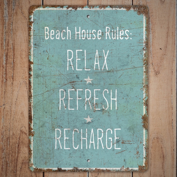 Beach House Rules - Etsy