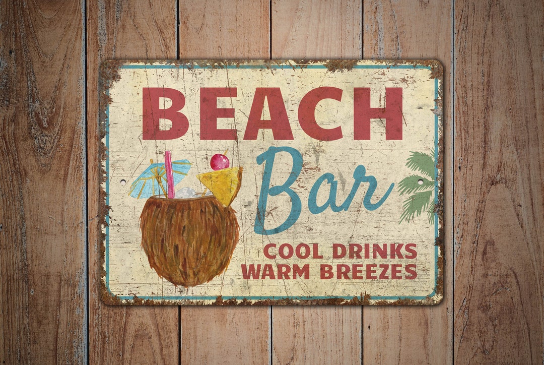 Beach Bar Beach Bar Sign Beach Bar Decor Beer Bar Sign Beer Bar Decor ...