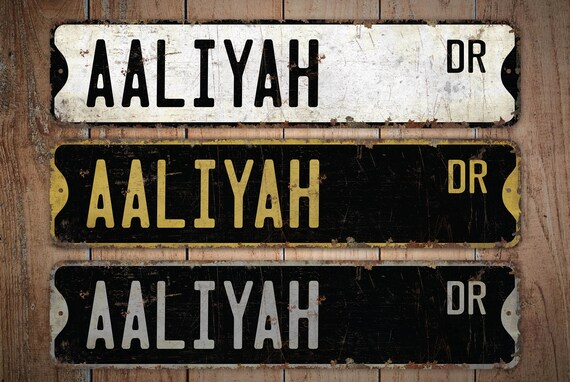 Aaliyah Name Sign Girls Name Sign Custom Name Sign Name - Etsy