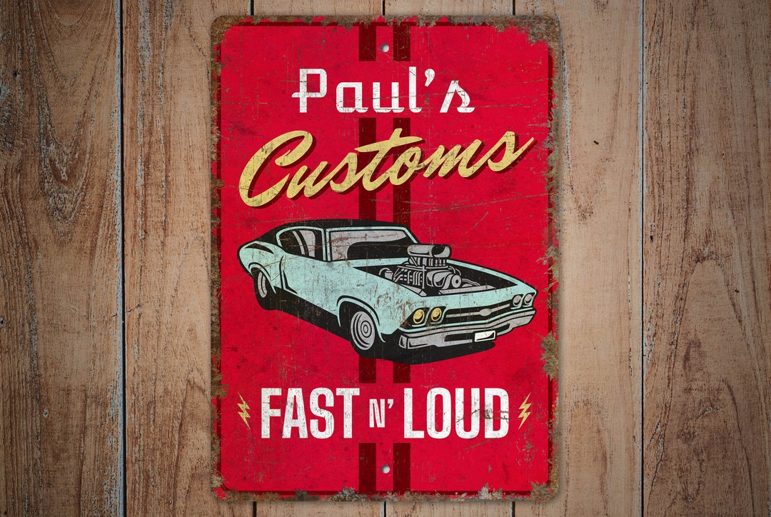 Custom Car Sign - Custom Car Garage Sign - Custom Car Decor - Car ...