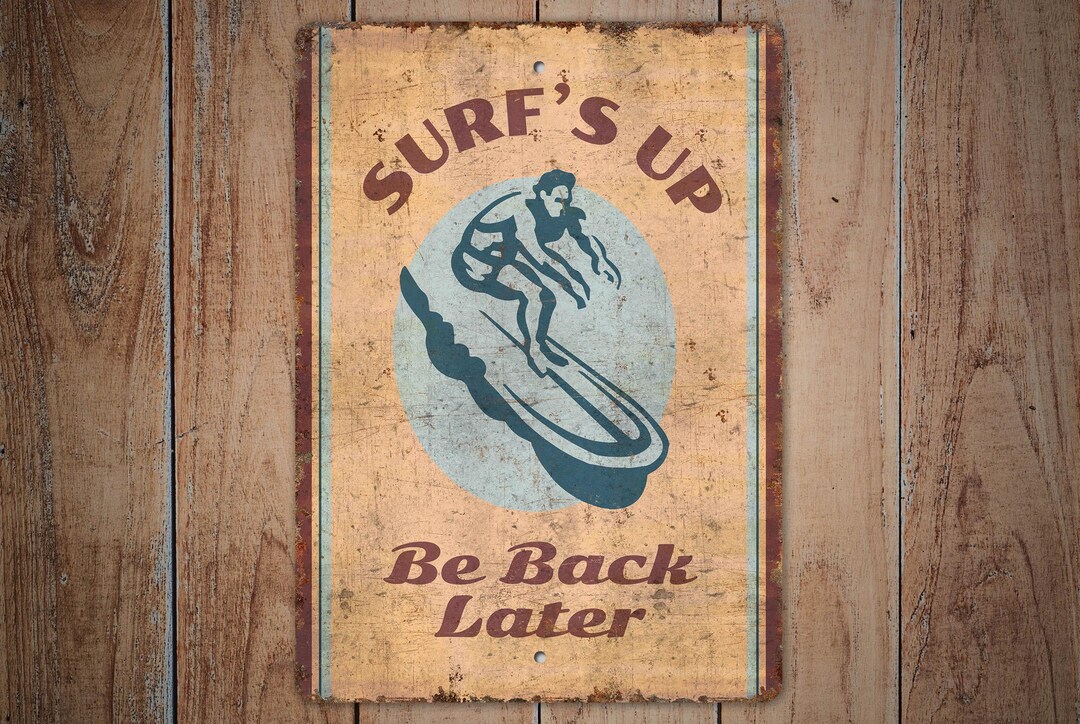 Surfs up Sign - Surfing Sign - Surfing Decor - Beach House - Beach ...