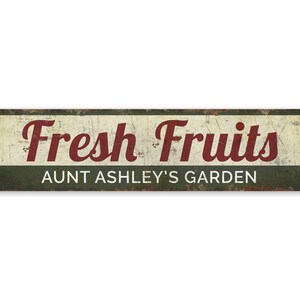 Fresh Fruits Sign - Fruits Garden Sign - Garden Decor - Custom Garden ...