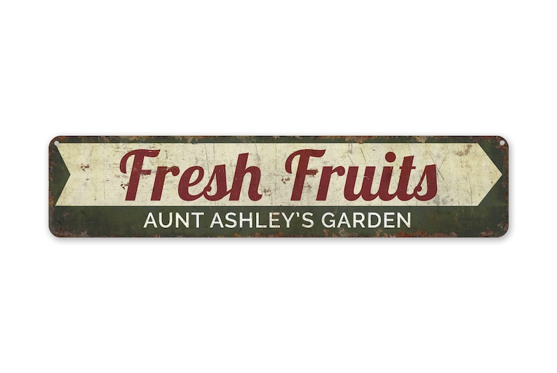 Fresh Fruits Sign - Fruits Garden Sign - Garden Decor - Custom Garden ...