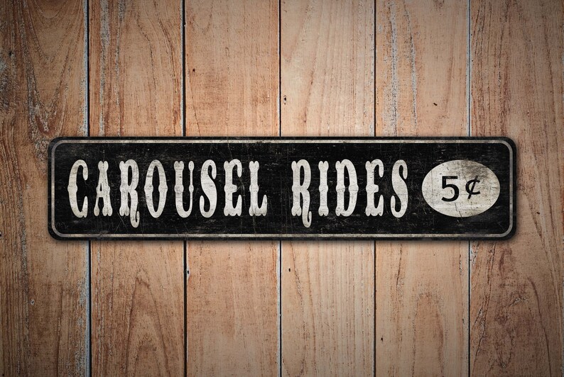 Carousel Ride Sign Custom Carousel Ride Vintage Style Sign - Etsy