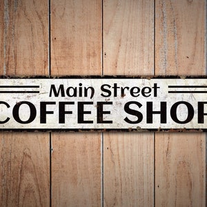 Coffee Shop Sign Custom Coffee Shop Vintage Style Sign - Etsy